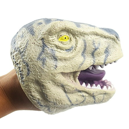 Dinosaur Puppet Vinyl Dinosaur Hand Puppet Realistic Dinosaur Head Hand ...