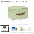 2 Pack Storage Bins with Zipper Lid Cotton Linen Fabric Lidded Storage ...