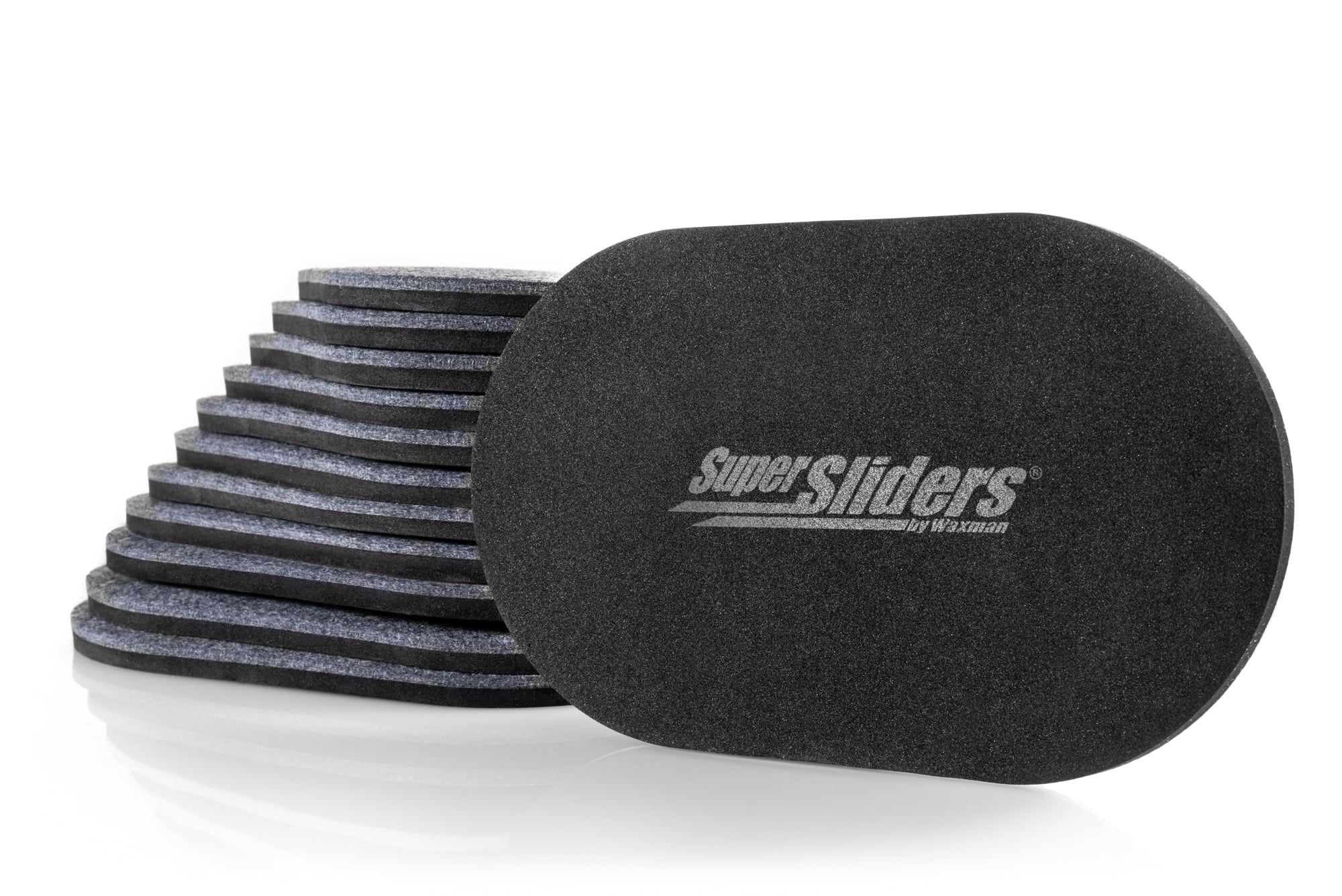 Super Sliders 5 3/4"x 9 1/2" Reusable Furniture Sliders, Wood, Gray (12 ...