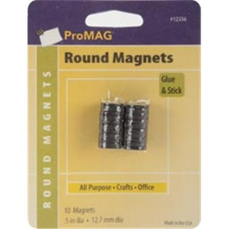 Magnum Magnetics Corp 207451 ProMag Round Magnets.5 in. 10-Pkg ...
