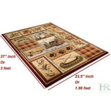 HR HANDCRAFT RUGS HR Cabin Rug Modern Geometric Design Cabin Rug ...