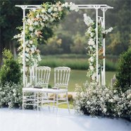 VINGLI 85in Wooden Garden Arbor, Wedding Arch for Ceremony Plant ...