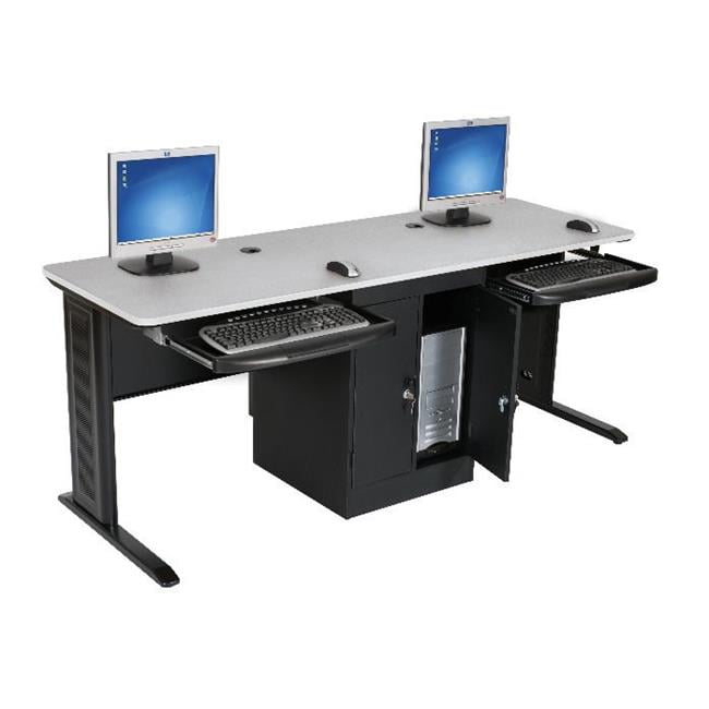 72 x 24 Computer Workstation Dual - Gray - Walmart.com
