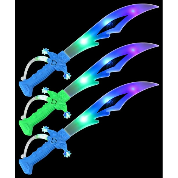 Set of 3 VT Buccaneer Pirate Flashing LED & Clanging Sounds Party Favor ...