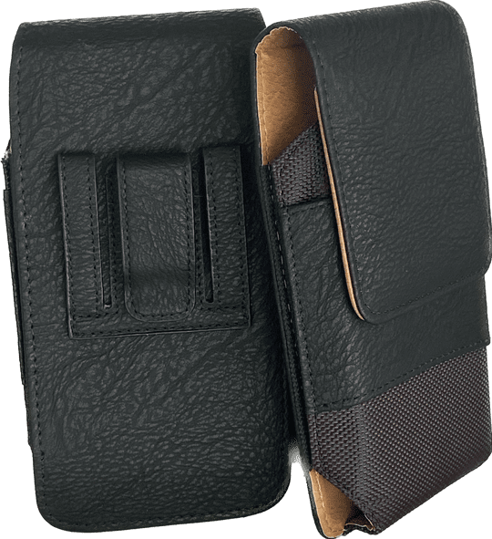 Black Leather Vertical Belt Loop Case is Compatible with Consumer ...