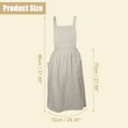 Unique Bargains Cotton Linen Apron Cross Back Apron Cooking Apron Dress ...