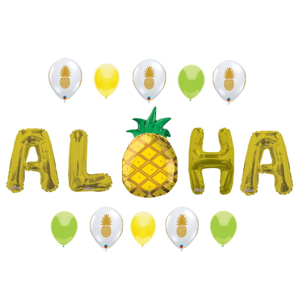 Aloha Pineapple Birthday Party Balloons Decoration Supplies Luau ...