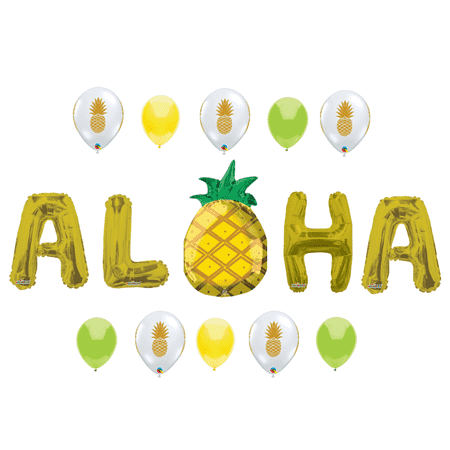 Aloha Pineapple Birthday Party Balloons Decoration Supplies Luau ...