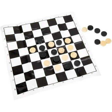 HHHCPractical 0.75in Diameter with Chessboard, Draught Checker Game ...