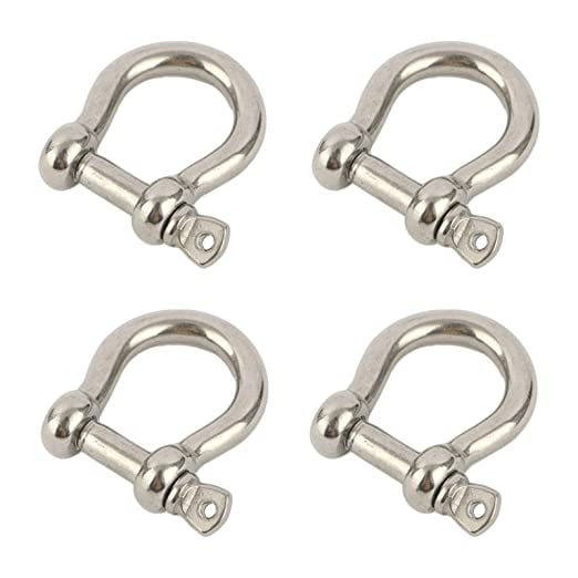 nipocaio Shackle D-Rings Set of 4 - 304 Stainless Steel - Heavy Duty ...