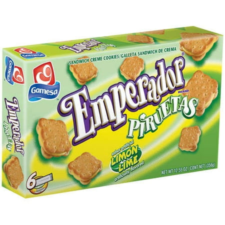 Gamesa: Sandwich Creme Cookies Lime Flavored Emperador Piruetas, 12.55 ...