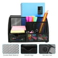 Comix Mesh Desktop Organizer Caddy - 7 Compartment Office Supply Holder ...