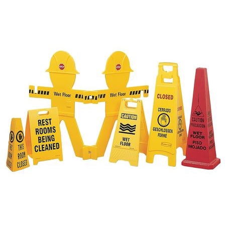 SAFETY SIGN 28967 Floor Stand Sign, Caution Men Working - Walmart.com