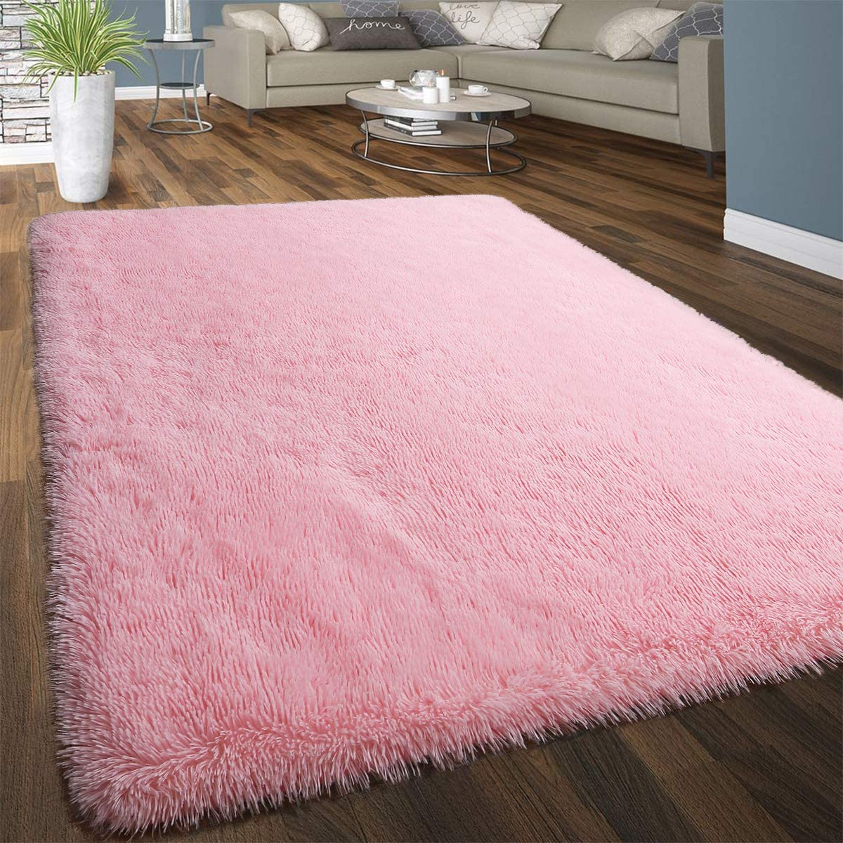 Soft Fluffy Area Rug For Living Room Bedroom 6 X 9 Ft Plush Shag Rugs