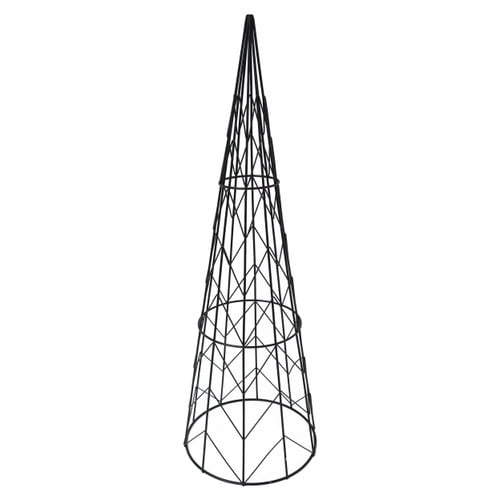 Holiday Time Black Metal Wire Cone Tree Christmas Outdoor Decor, 28Inch ...