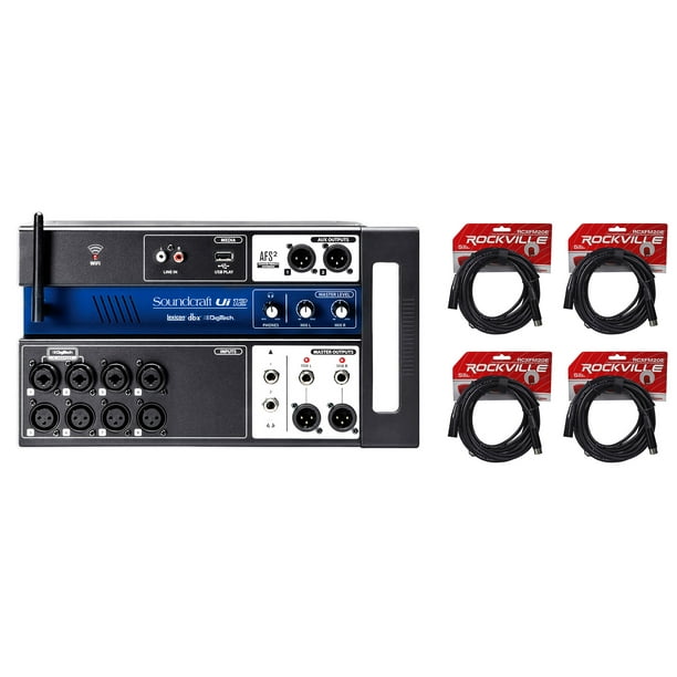 Soundcraft Ui12 12 Input Digital Mixer w/Wifi+App Control+Recording+4 ...
