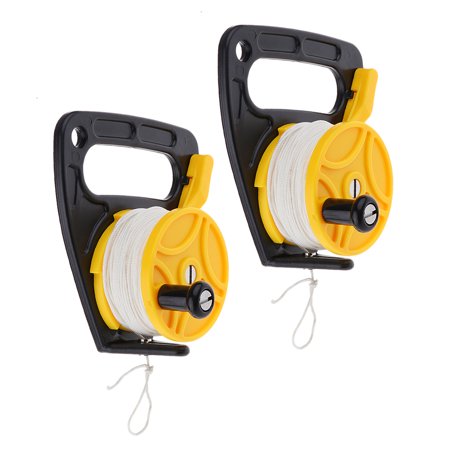 Pack of 2, Compact Dive Reel with Finger Stopper, Underwater Scuba ...