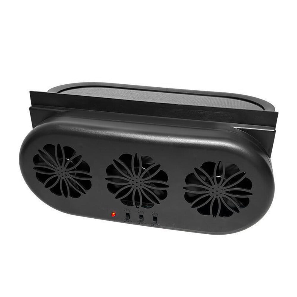 Extractor de aire para automóvil con 3 ventiladores, circulación de aire con energía solar y USB ...