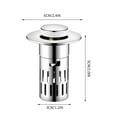Sink Drain Plug Stainless Steel Bounce Core 30mm+ Insect Proof Clog ...