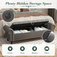 YOUDENOVA 60" Storage Bench for Bedroom Queen Leather Storage Bench ...