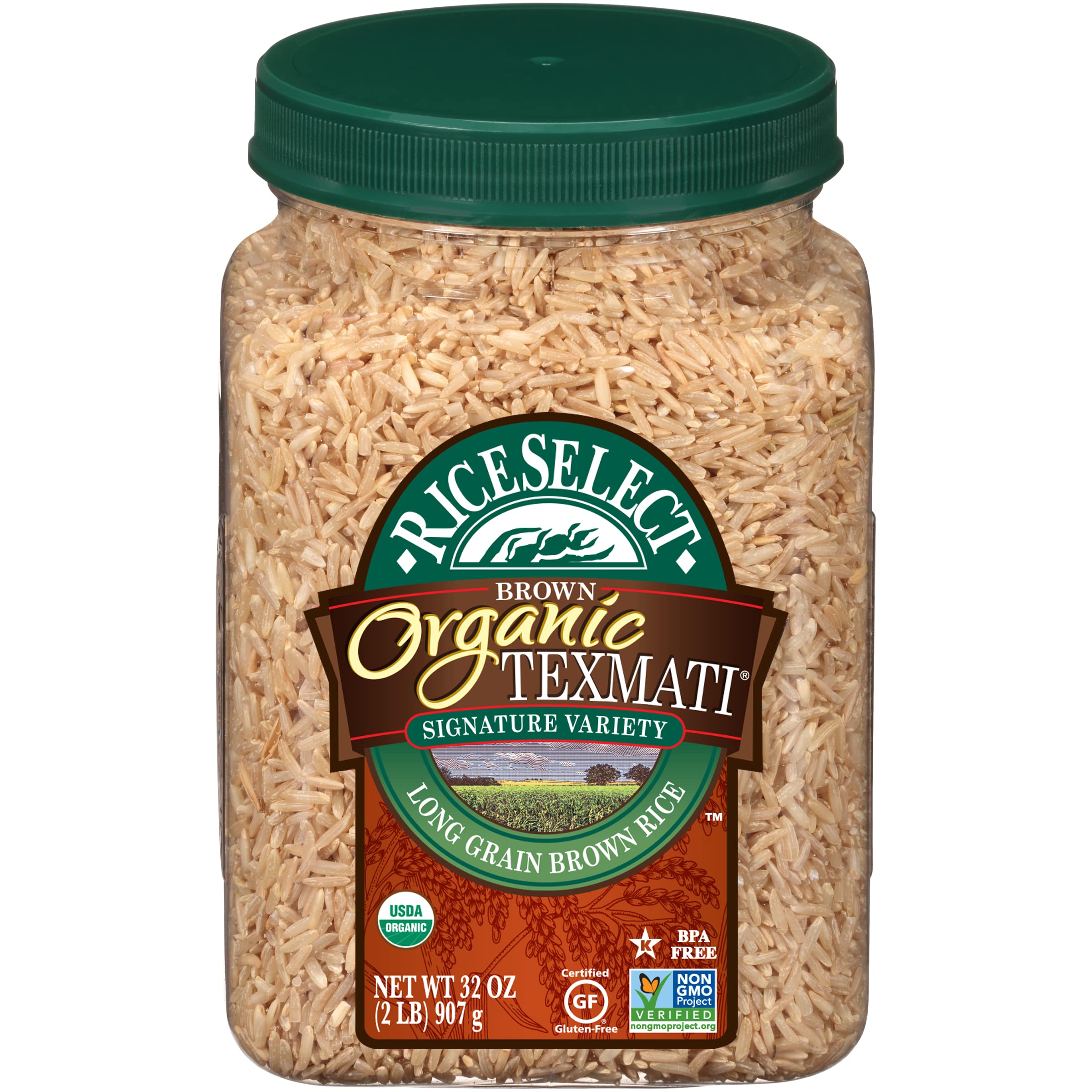 RiceSelect Organic Texmati Brown Rice, 32-Ounce Jars, 4-Count - Walmart.com
