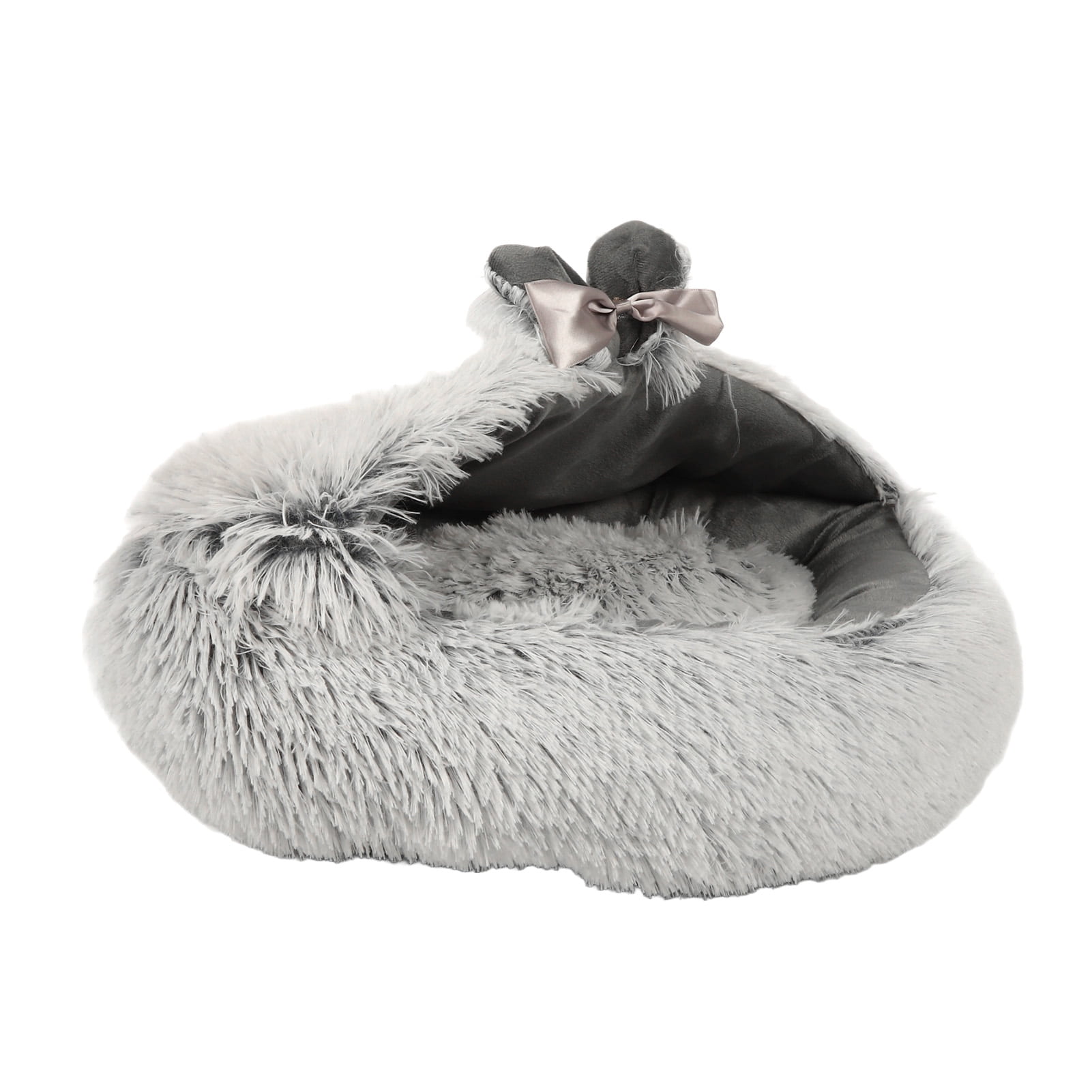 Cama Del Animal Doméstico De La Felpa, Cama Semi Cerrada Suave De La ...