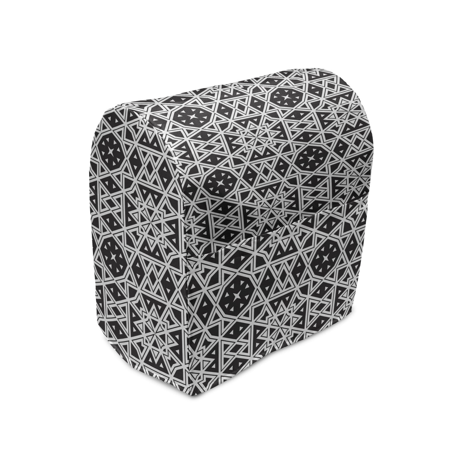 Traditional Stand Mixer Cover, Medieval Geometric Tiles Monochrome ...