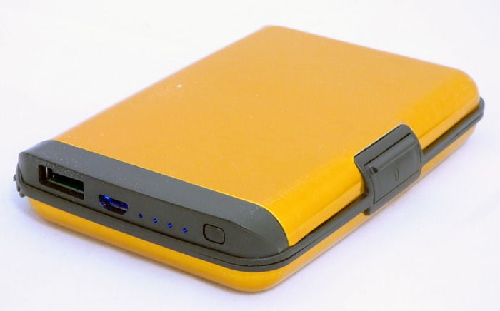 Charging Wallet Battery Power Bank - Aluminum RFID Blocking Phone ...