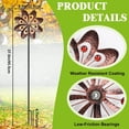 2PC Metal Wind Spinners Outdoor, 360° Wind Sculpture Spinner with Metal ...