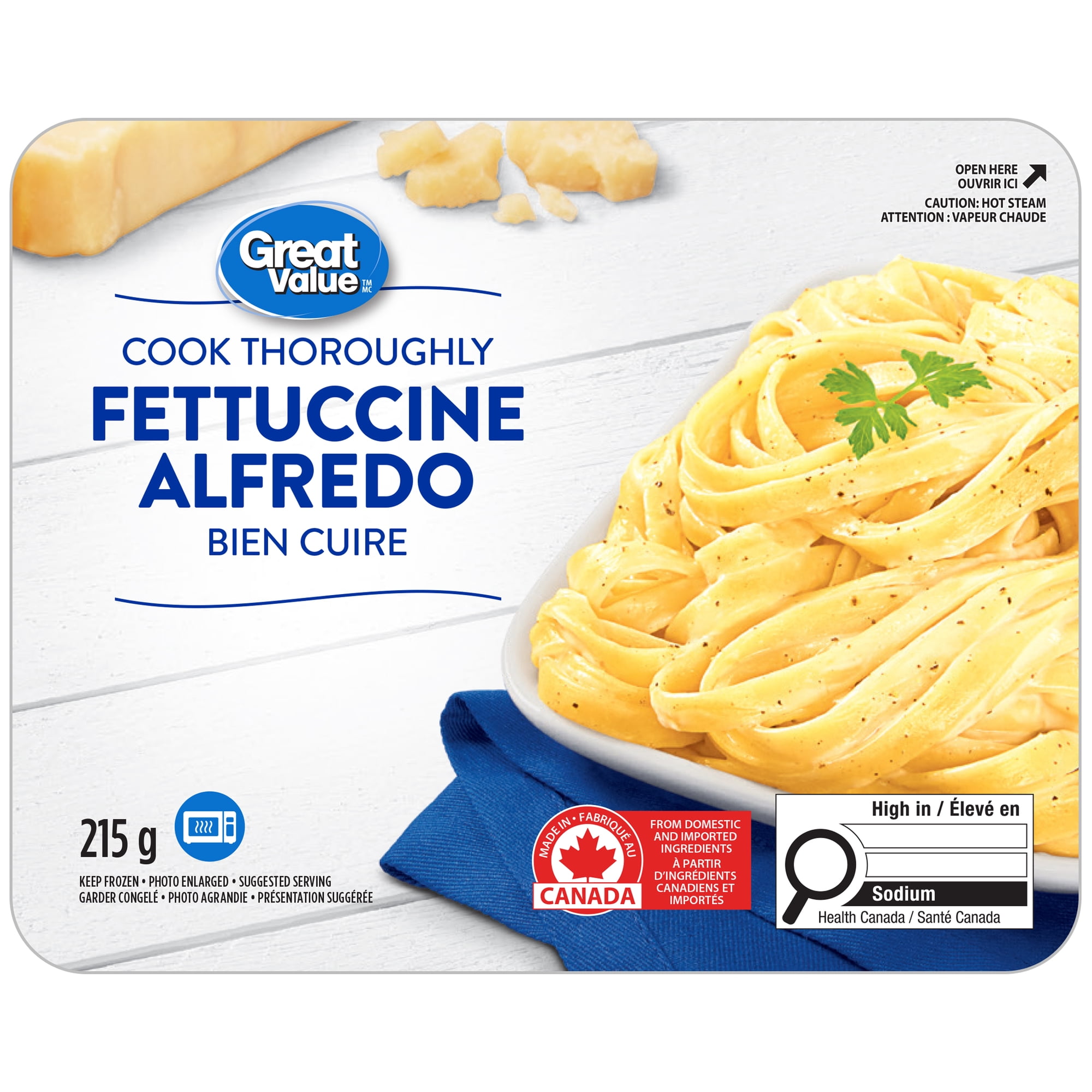 Click here for Great Value Fettuccine Alfredo 215 G prices