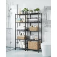 Storage Shelves - Set of 2, 5-Tier Metal Shelf Organizer, Space-Saving ...