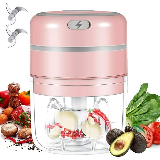 Mini chopper eléctrico de ajo, mini procesador de alimentos inalámbrico ...
