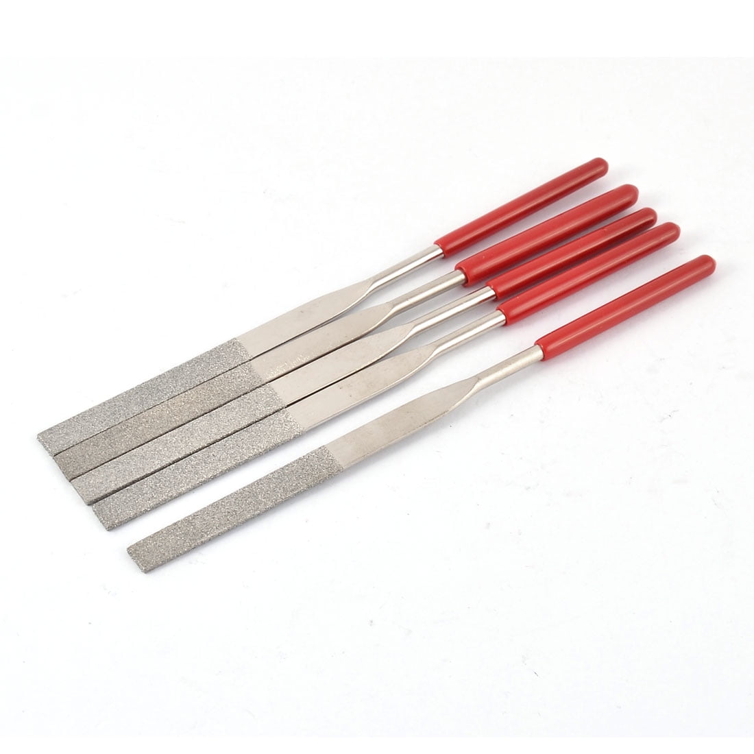 Glass Stone Carving Diamond Coated Flat Rasp Needle File 160 x 4mm 5pcs ...