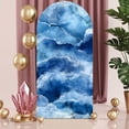 Arch Backdrop 4 Ft, Blue Coastal Spandex Stretch Fitted Arch Cover ...