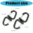 360 Degree Rotation S Shape Carabiner Keychain Clip Spring Clip Key ...