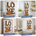 Bathroom Shower Curtain Thanksgiving Pumpkin Leopard Love Waterproof ...