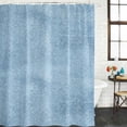 Blue Burlap Texture Shower Curtain Set - Standard 72" x 72" Washable ...
