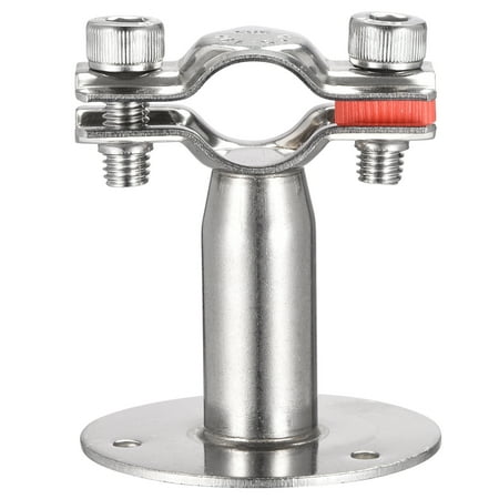 Uxcell 304 Stainless Steel Wall Mount Ceiling Mount Pipe Support Clamp ...