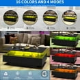 Uforic LED Coffee Table, Modern Center Tables with Storage for Living ...