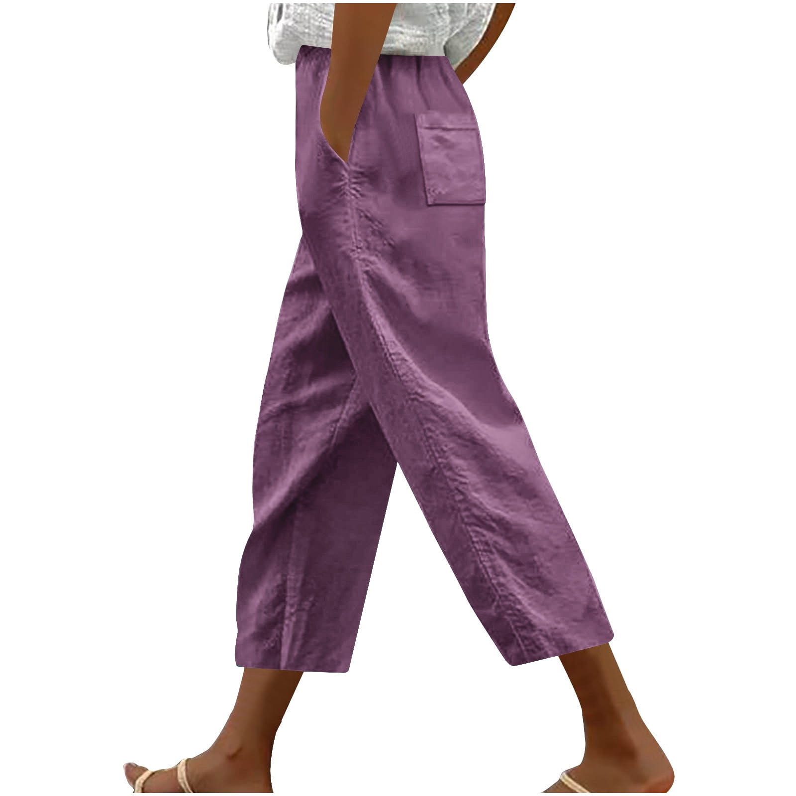 Click here for Cameland Plus Size Capris Pants For Women Fashion... prices