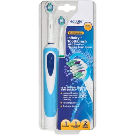 Equate Infinity™ Rechargeable Toothbrush, 1 Handle, 2 EasyFlex ...