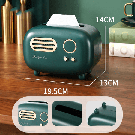 Retro Radio Model Tissue Box Cover Rectangular, Rectangular Retro ...