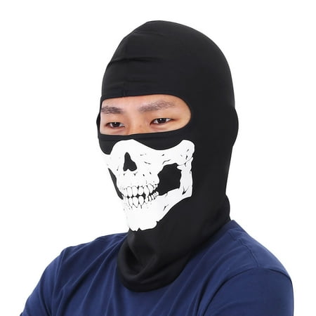 Full Face Skull Full Face Skull Ghost Skeleton Cosplay Costume Hiking ...