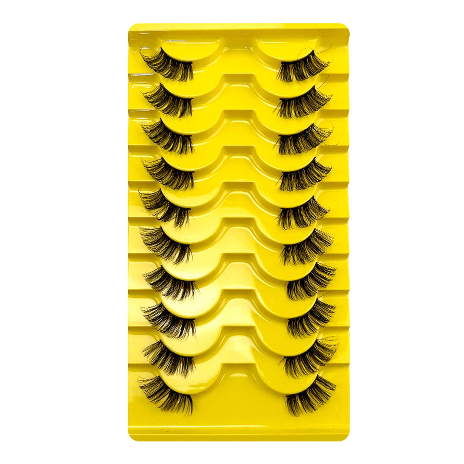 huanledash 10 Pairs False Eyelashes Dense Realistic Soft Curly Eyelash ...