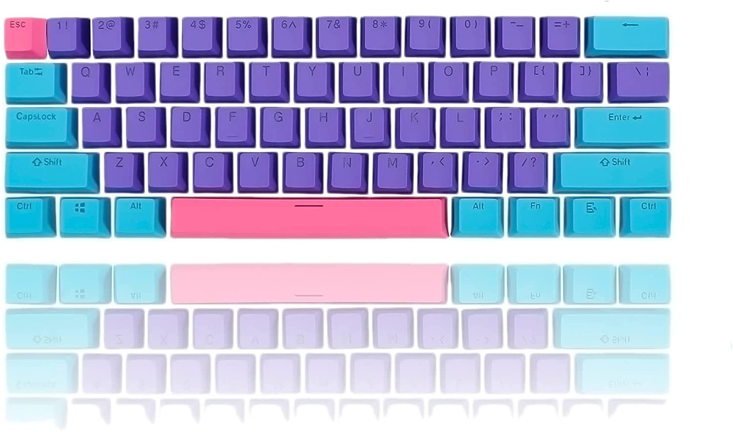 Ussixchare 60% Keycaps for RK61 Ducky One 2 Mini, GK61 Keycaps with OEM ...