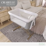 Evolur Orabelle Bedside Bassinet and Sleeper for Baby in Gray, Easy to ...