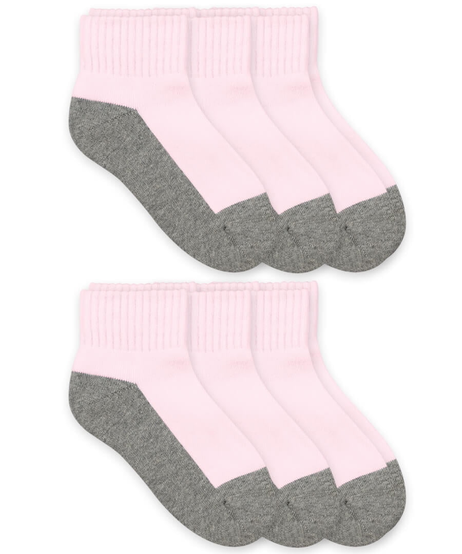 Jefferies Socks Girls Boys Socks, 6 Pairs Seamless Half Cushion Sport ...