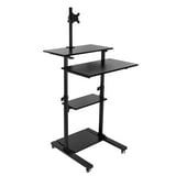 Mount-It! Mobile Stand Up Desk - Height Adjustable Rolling Cart ...