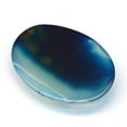 2pc Oval Dyed Natural Striped Agate/Banded Agate Cabochons Steel Blue ...