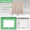 Waffle Weave Fabric Shower Curtain Set Heavy Duty Thick Cloth with ...